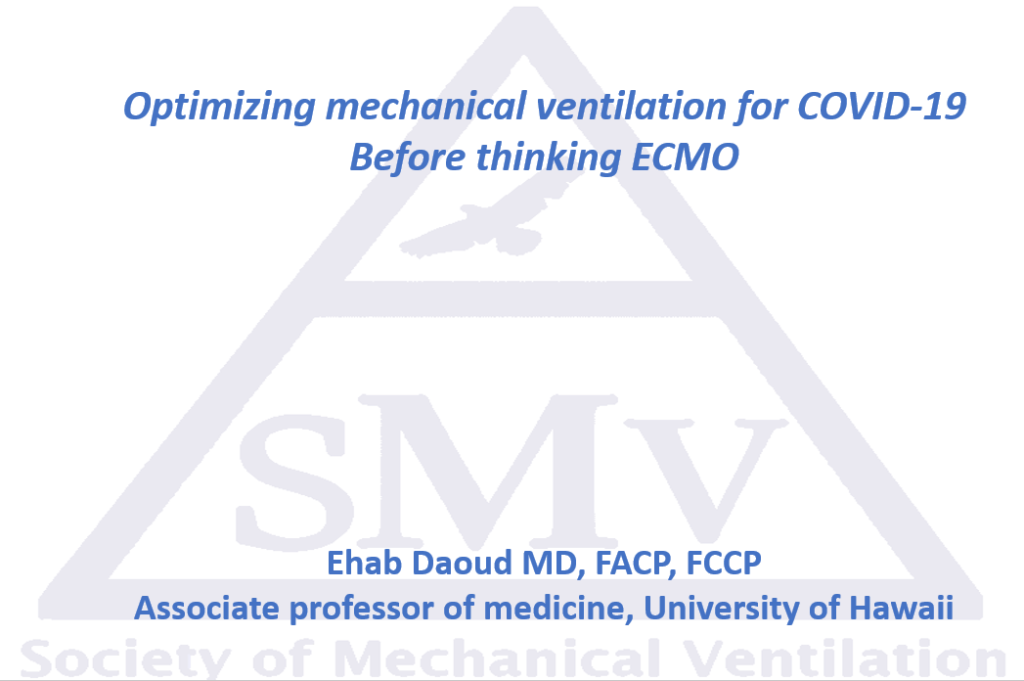 Lectures – Society of Mechanical Ventilation