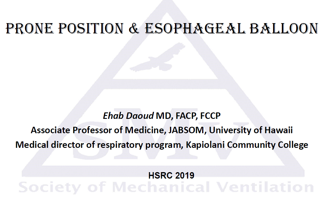 Lectures – Society of Mechanical Ventilation